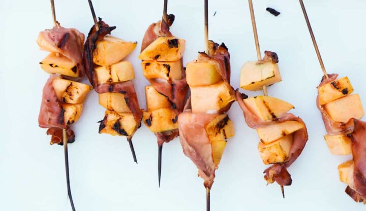Grilled Cantaloupe Prosciutto Skewers - Eat Your Way Clean