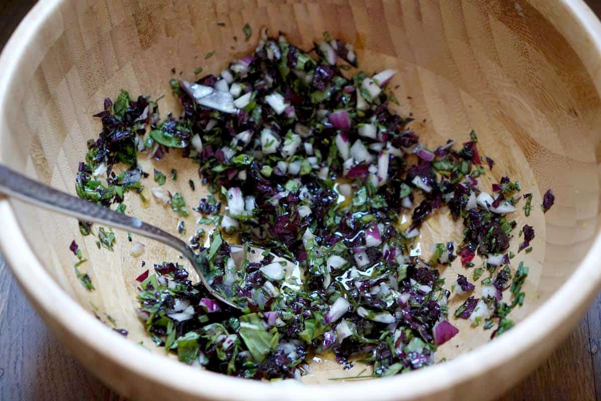 Savory Watermelon Basil Salad - Eat Your Way Clean